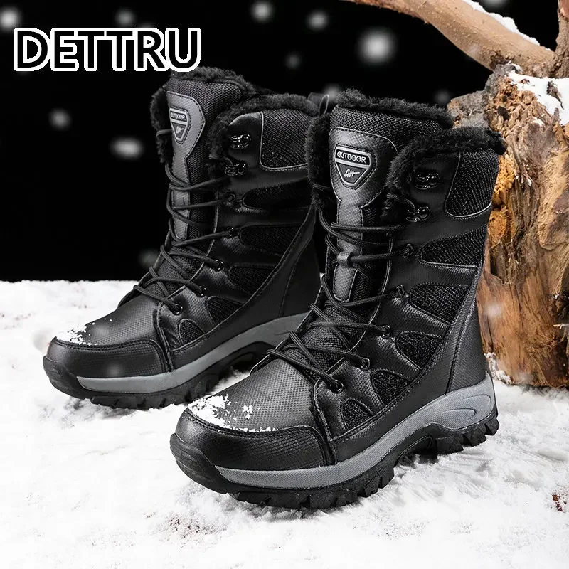 Brand-Men-Snow-Boots-Platform-Snow-Boots-For-Men-Thick-Plush-Waterproof ...