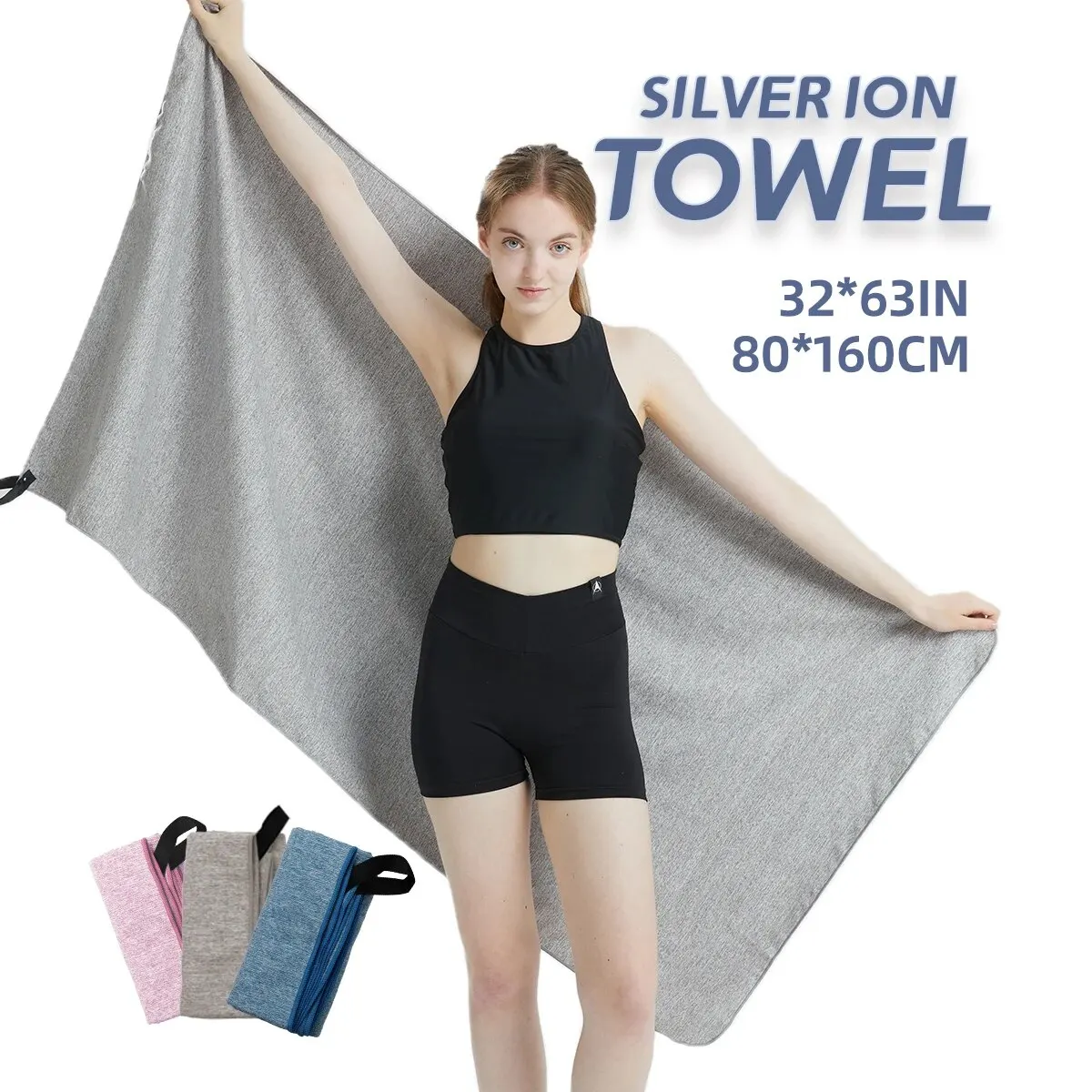 Toalha-de-gin-stica-Quick-Dry-Silver-Ion-Inodoro-Absorvente-Fiber ...