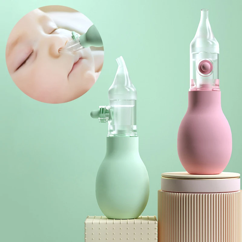 Baby Nasal Aspirator Newborn Silicone Nose Cleaner Vacuum Suction ...