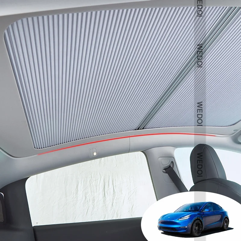 2022 New Roof Sunshade For Tesla Model Y Top Glass Roof Retractable ...