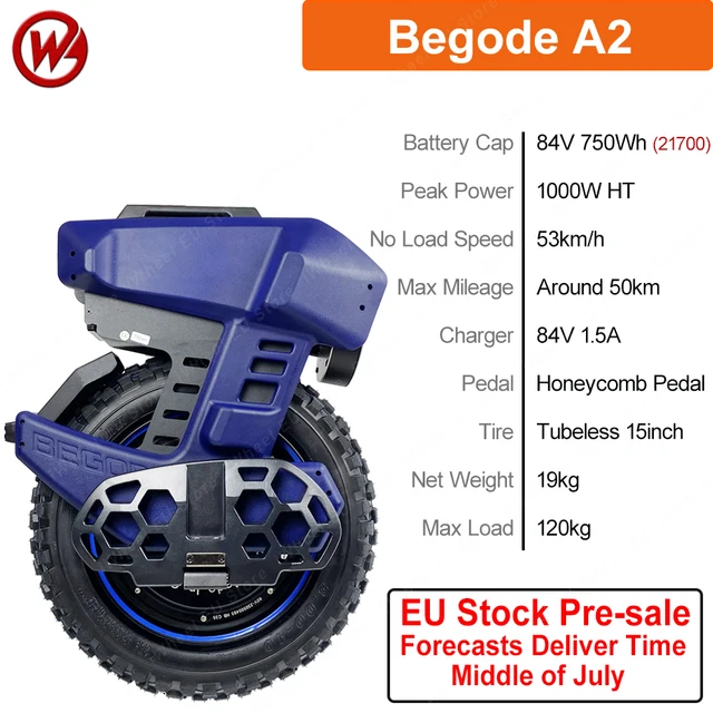 EU Stock Pre-Sale Newest Begode A2 84V 750Wh 1000W HT Motor New ...