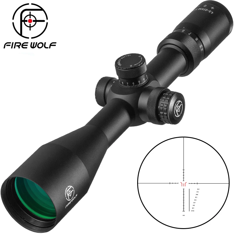 FIRE WOLF 5-15X50 FFP Scope Hunting Optical Sight Riflescope Cross Side ...