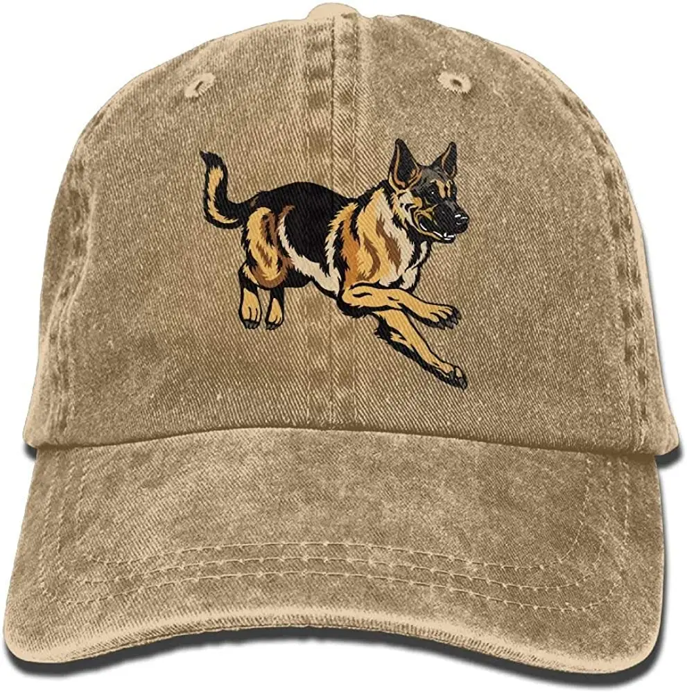 Cotton Baseball Cap Dog German Shepherd Unisex Snapback Caps Washed ...