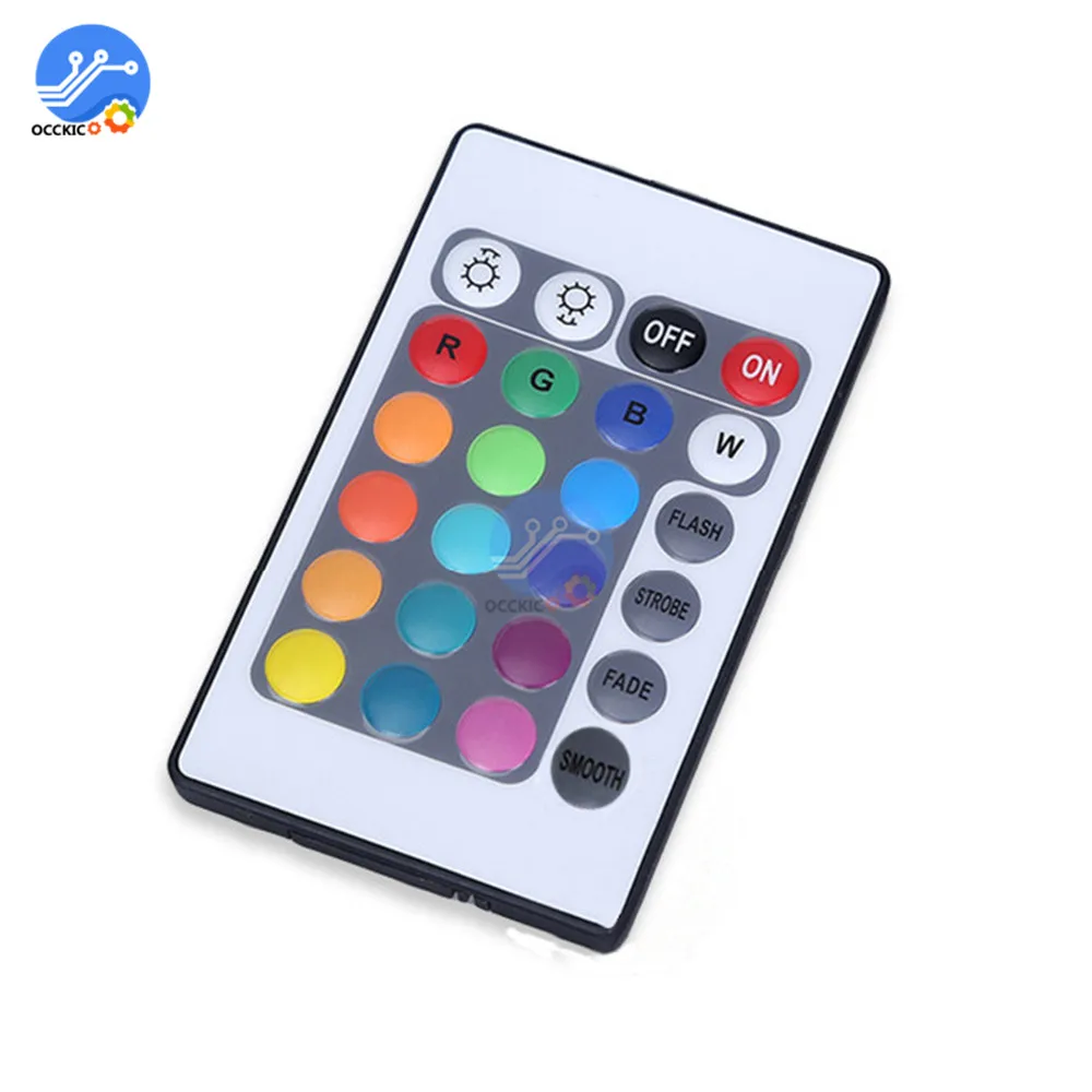 Ir controlador remoto infravermelho para w28 série rgb led lâmpada 24 ...