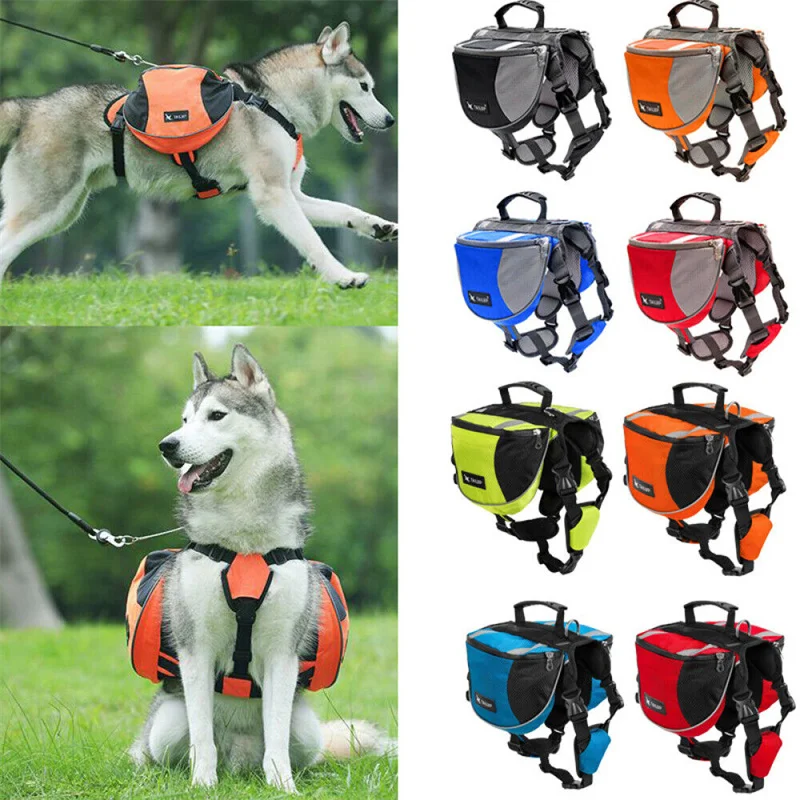 Pet Outdoor Backpack Dog Self Knapsack Adjustable Saddle Bag Luxury ...