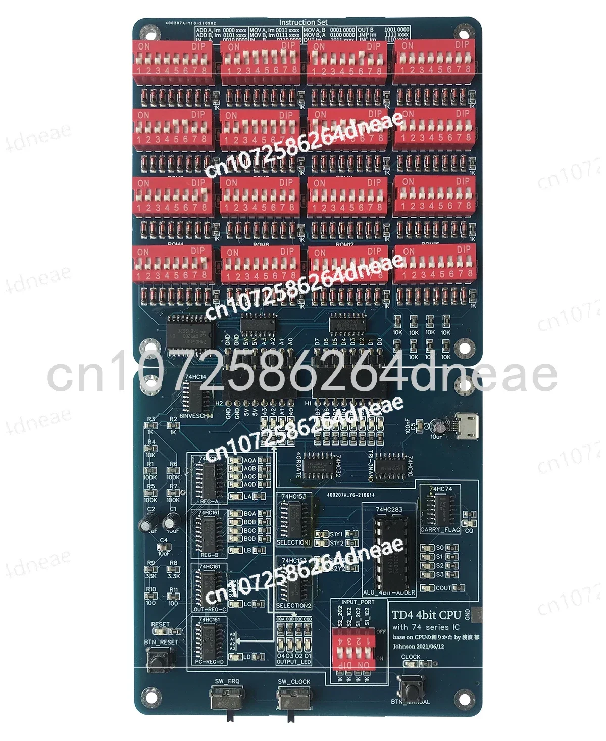 4Bit-TD4-CPU-Self-made-Introduction-74-Series-Chip-Logic-Circuit-Design ...