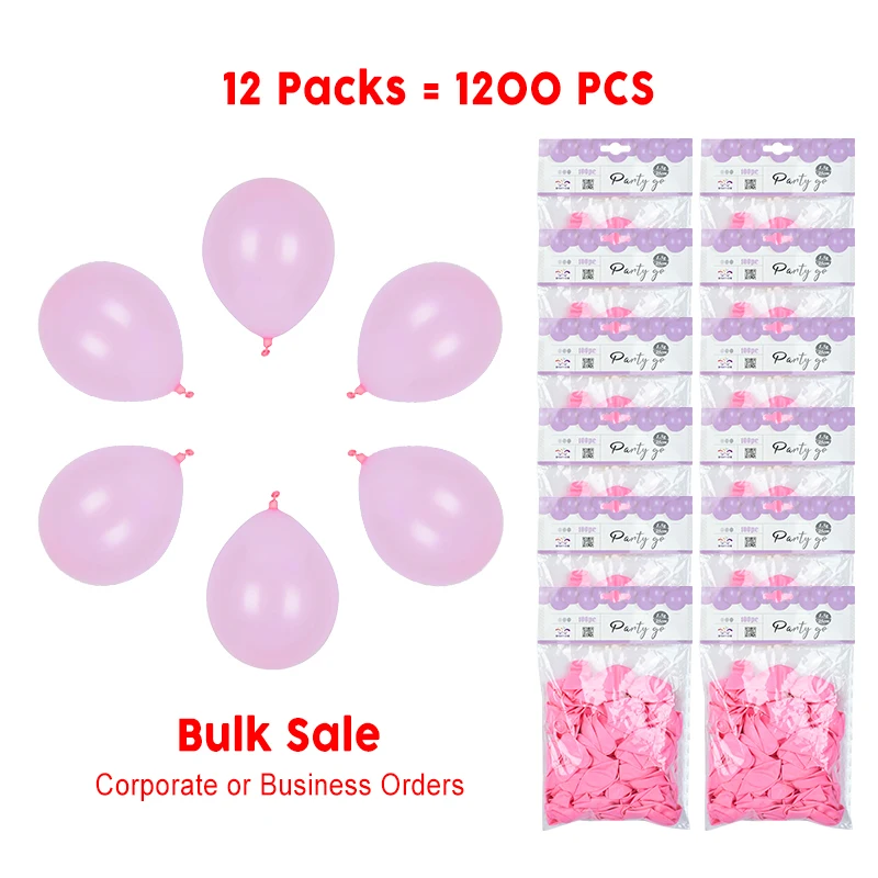 1200 Pieces-10'' Light Pink Matte Latex Balloons 100pcs/Pack 12 Packs ...