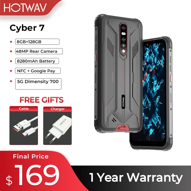 HOTWAV-Cyber-7-5G-Rugged-Phone-Global-Version-Night-Vision-6-3-FHD-8GB ...