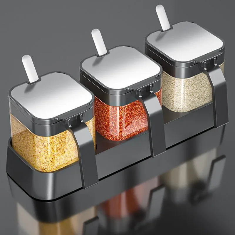 Seasoning-Box-set-Household-combination-kitchen-jar-MSG-salt-jar ...