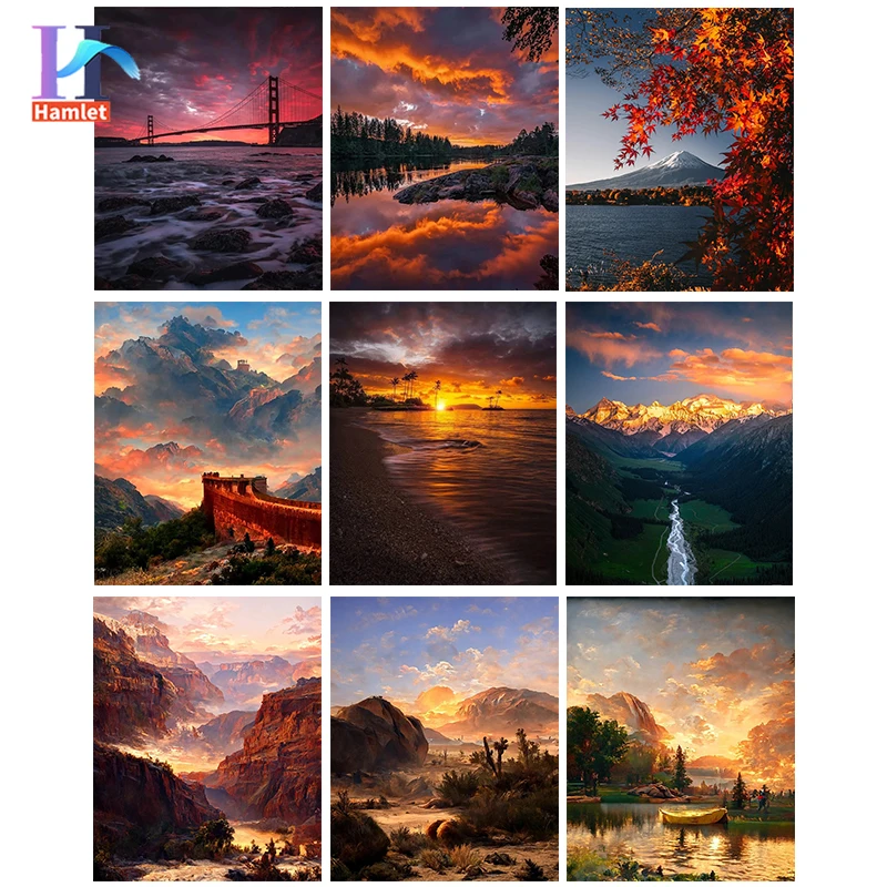 Painting-by-Number-Scenery-Diy-Painting-Hand-Painted-Oil-Painting ...