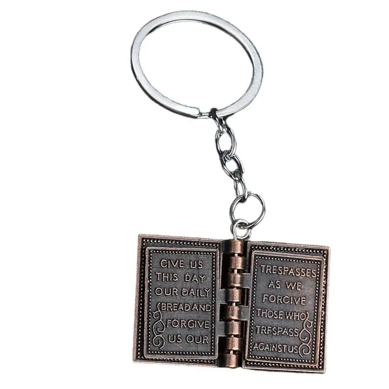 Vintage-Book-Keychain-Gothic-Bag-Keyring-Metal-Flippable-page-Book ...