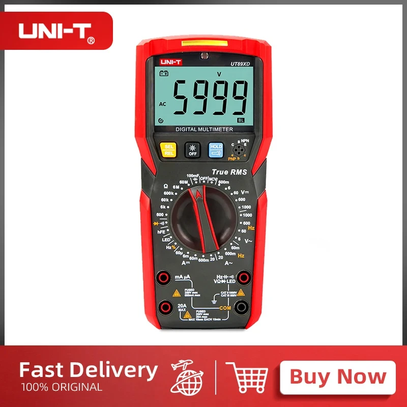 UNI-T-UT89XD-UT89X-Professional-Digital-Multimeter-True-RMS-NCV-20A ...