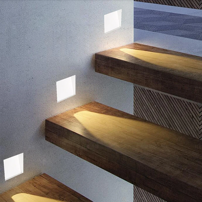 3W-LED-Indoor-Step-Light-Recessed-Wall-Lamp-Sensor-Intelligent ...