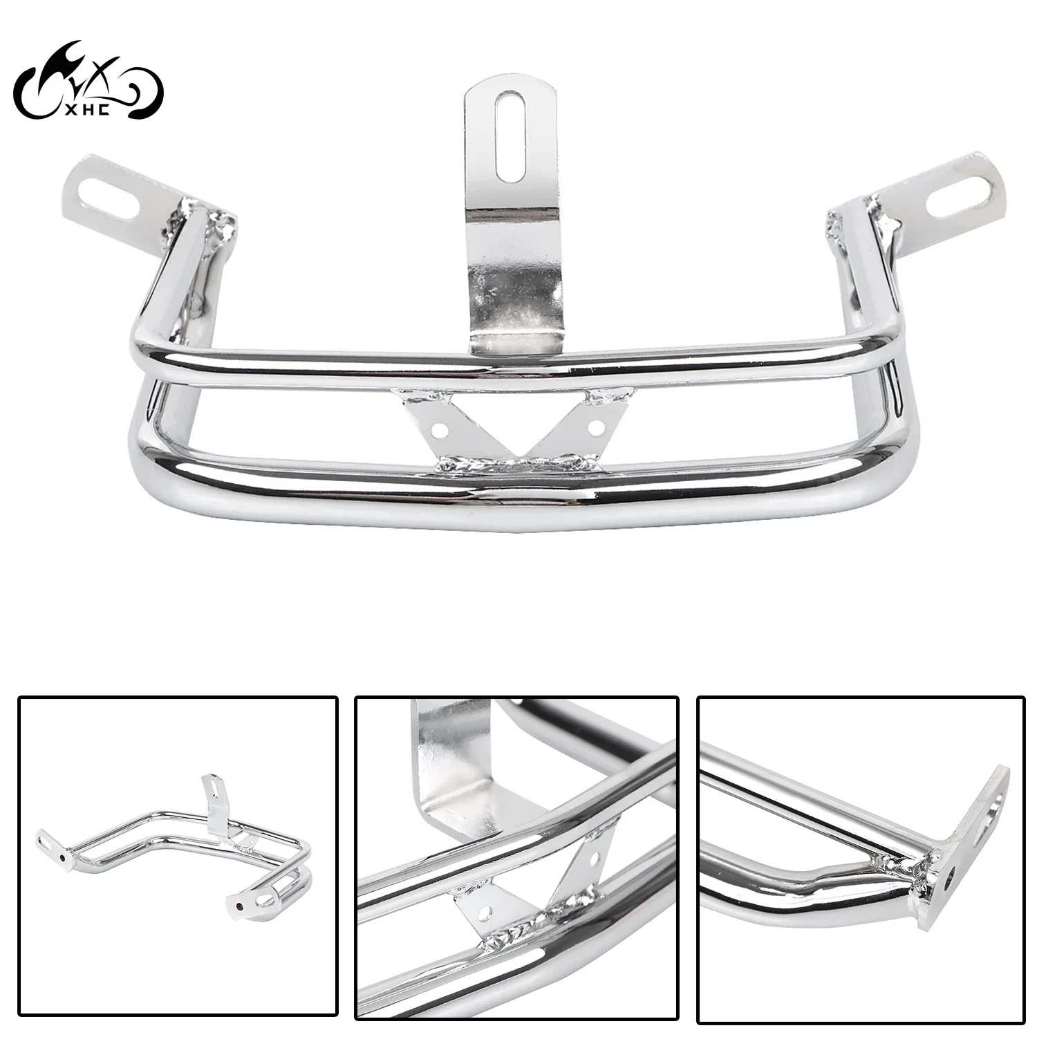 Motorcycle-Chrome-Rear-Fender-Rail-Trim-Bumper-For-Harley-Touring ...