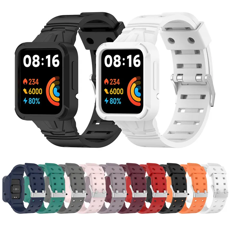 Silicone Shell Cover Case Wrist Strap For Xiaomi Poco Watch/Mi Watch ...
