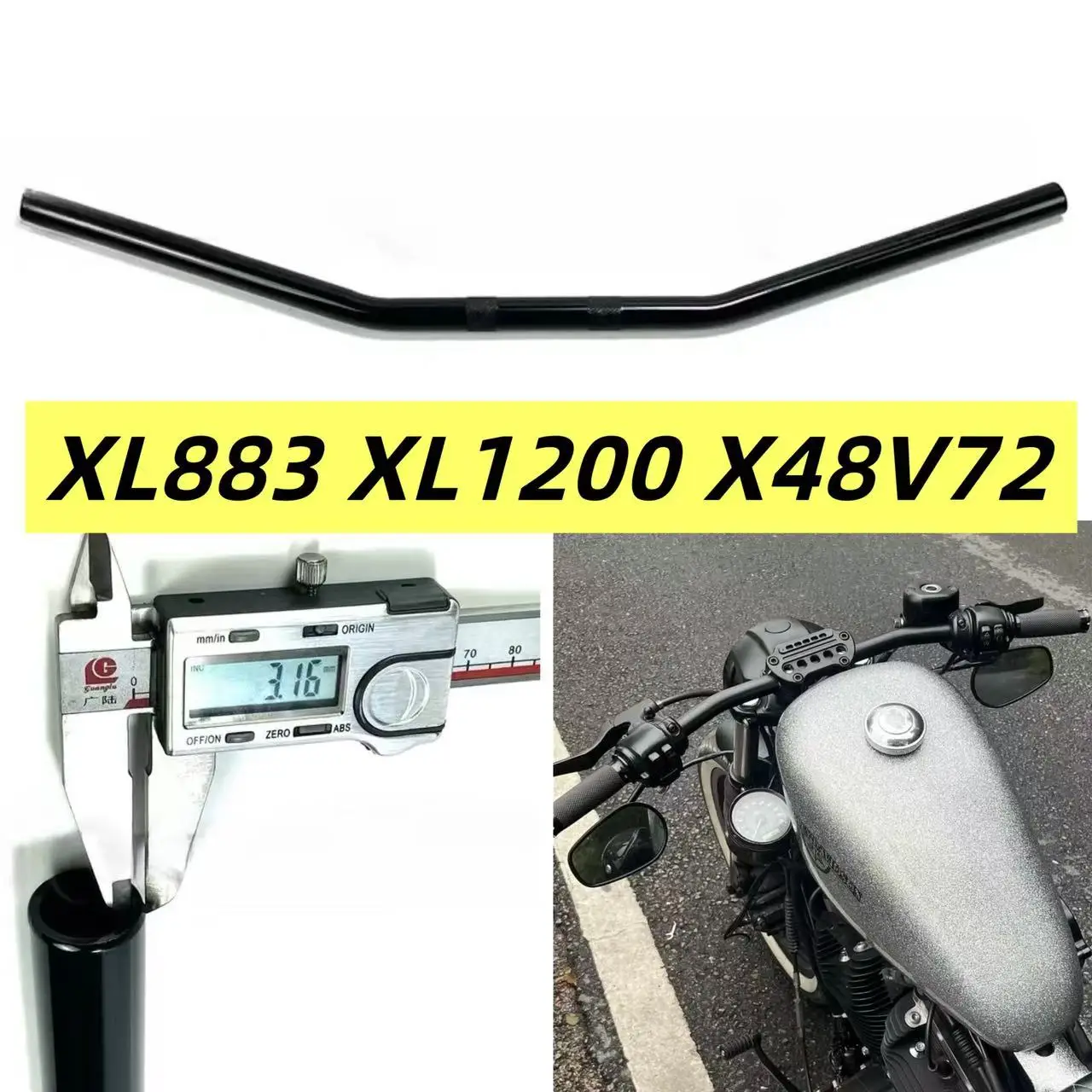 Motorcycle 1'' Drag Bar For Harley Sportster XL883 XL1200 X48 V72 ...