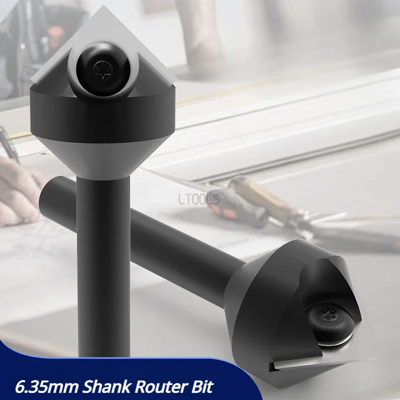 V-shaped-Shank-Carbide-Router-Bit-90-Graus-Cabe-a-Chata-Chanfro-Fresa ...