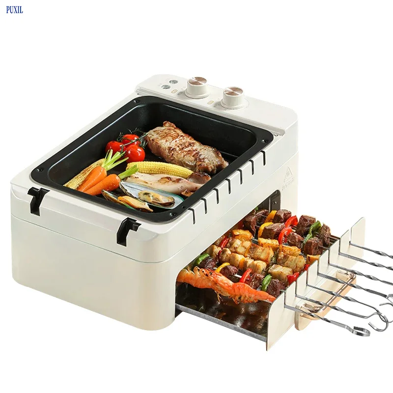 3-In-1-Electric-BBQ-Kebab-Grill-Machin-Household-Automatic-Rotating ...