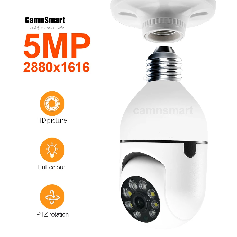 5MP-Tuya-Mini-Camera-Wireless-Ycc365plus-Wifi-E27-Light-Bulb-Videocam ...
