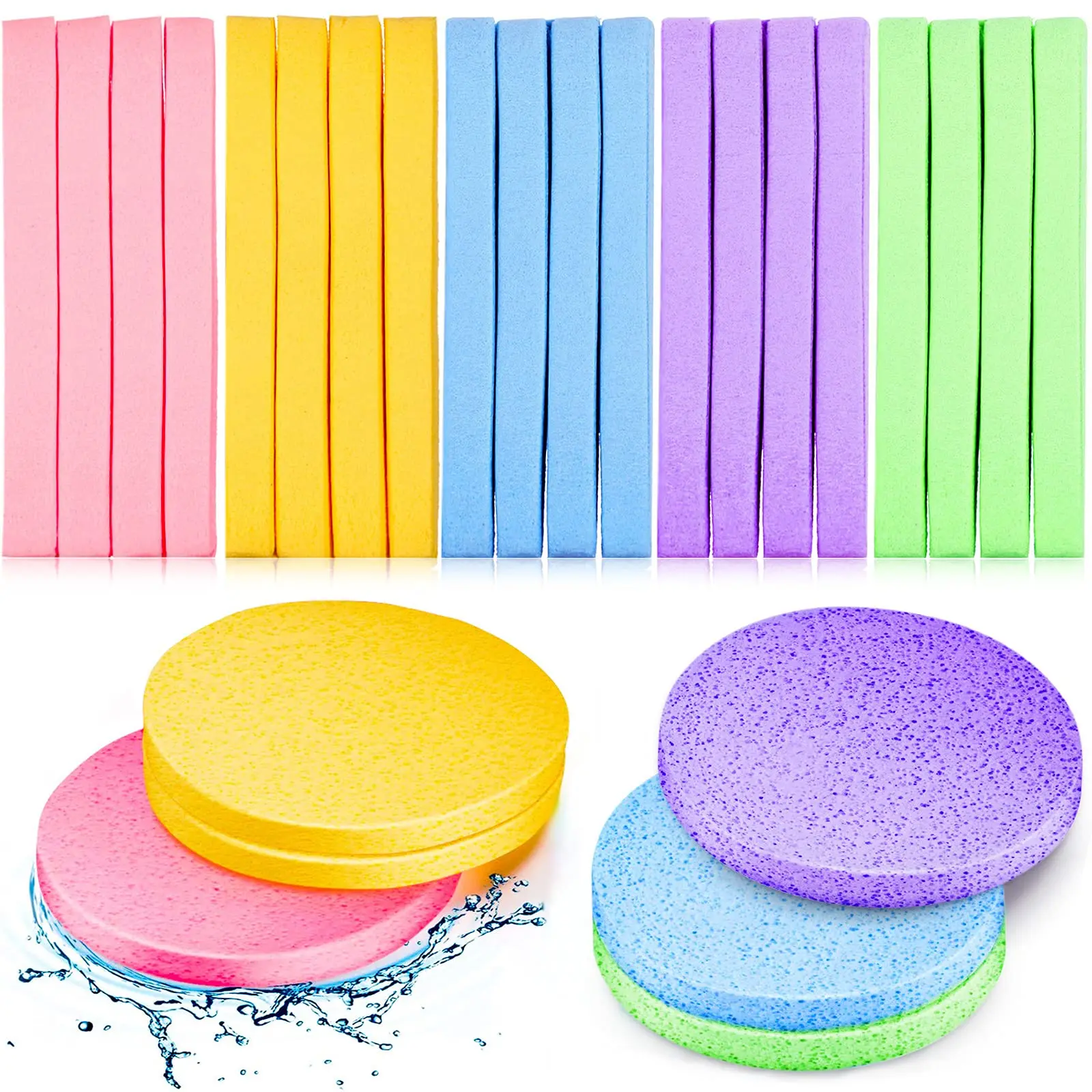12Count-Compressed-Facial-Sponges-Face-Cleansing-Estheticians-Spa-Wash ...