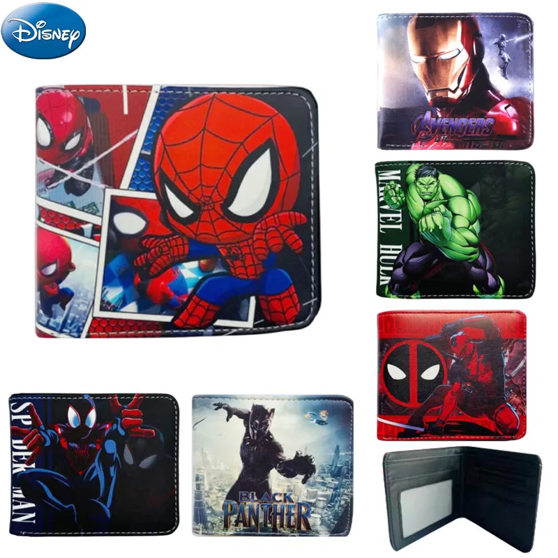 Spiderman-Cartoon-Deadpool-PU-Wallet-Anime-Groot-Captain-America-Bifold ...