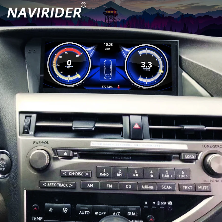 NAVIRIDER Android 13 Car Radio Player For LEXUS RX350 RX450h RX300 ...