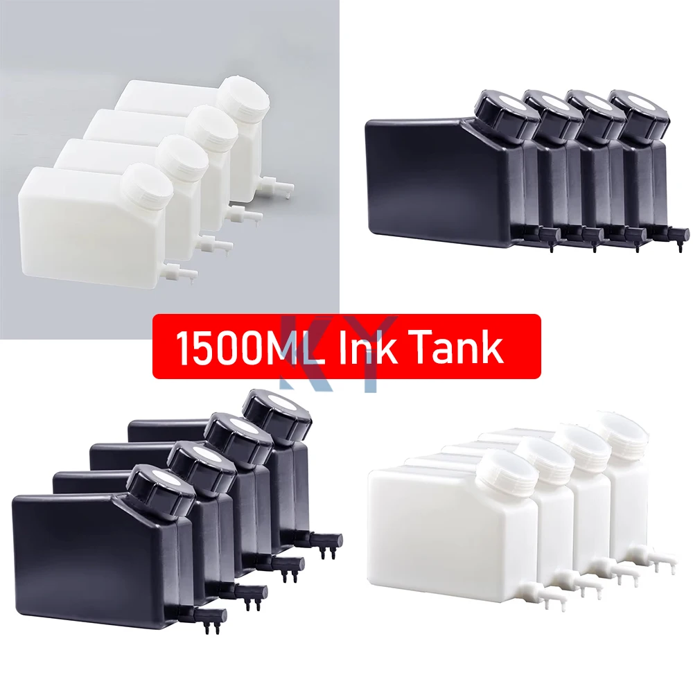 4pcs 1500ml ink tank with single/double outlet doubel Empty Tank Eco ...