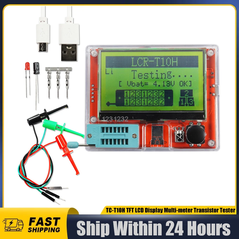 LCR-T10H-Digital-Transistor-Tester-Multimeter-Diode-Triode-Capacitance ...
