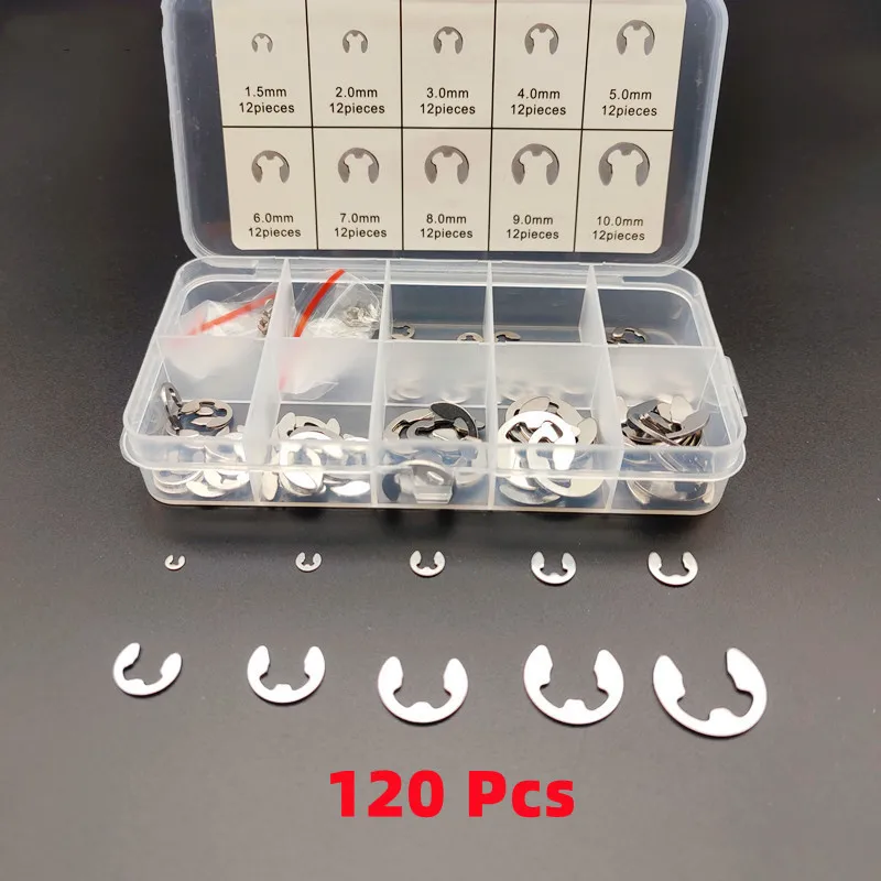 Gasket Set Washers | Retaining Ring | Snap Ring - 120 Pcs E-type Snap ...
