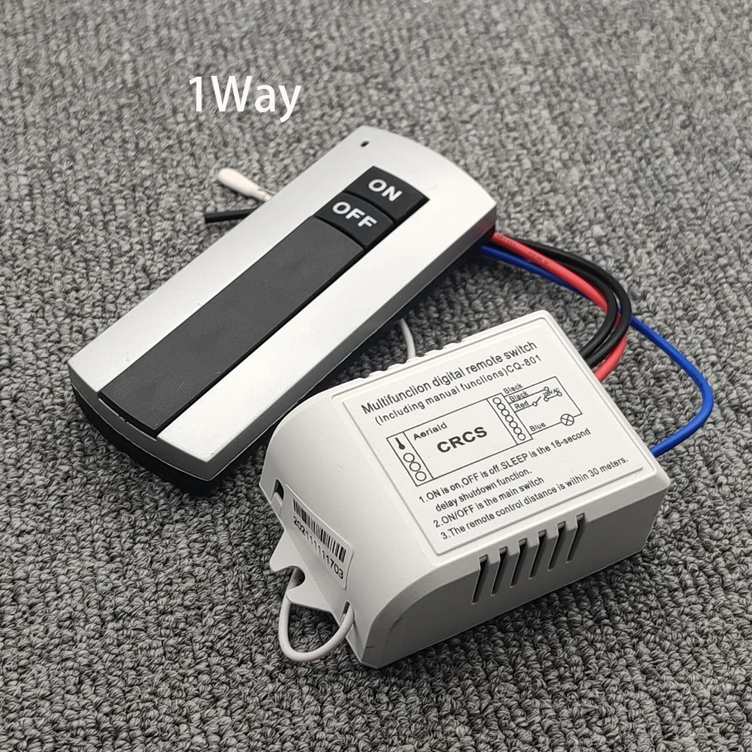 1 Way ON/OFF 220V Wireless Remote Control Switch Digital Remote Control ...