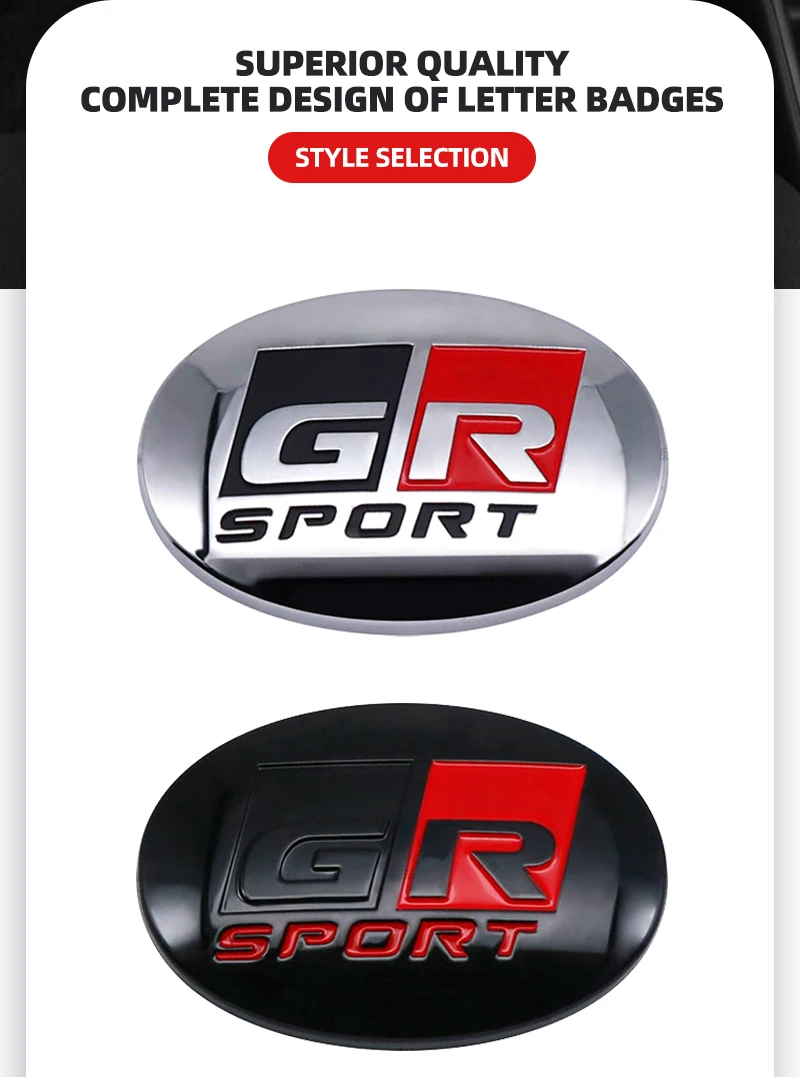 Generic GR GAZOO Racing Car Steering Wheel Sticker Emblem Badge Decals ...