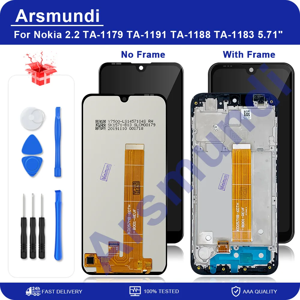 For Nokia 2.2 5.71" LCD Display Touch Screen Digitizer Assembly ...