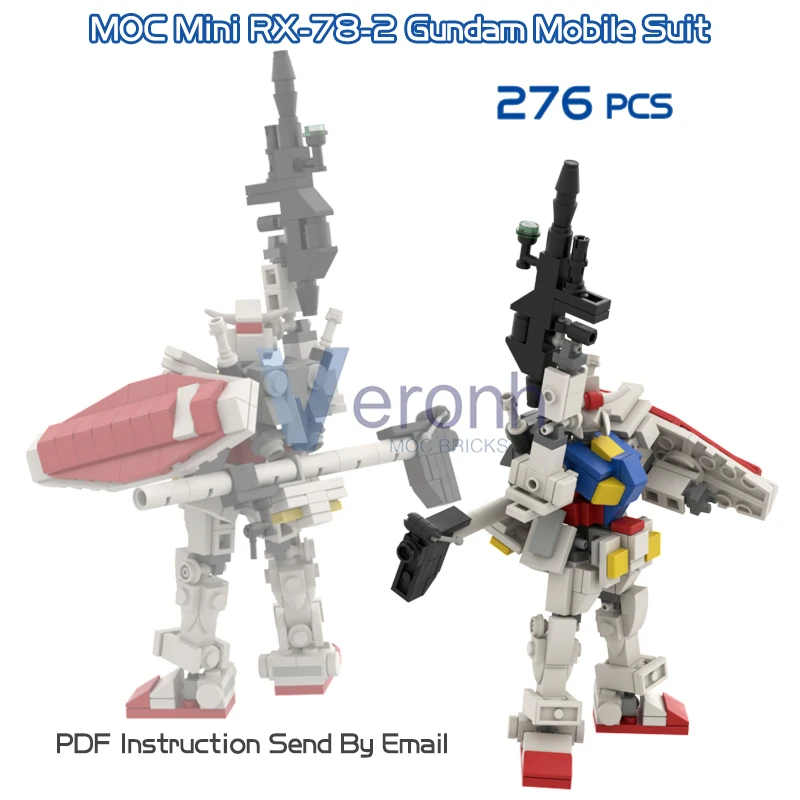 276 PCS MOC RX-78-2 Mecha Model Building Blocks Kit Creative Robot ...