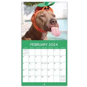 Fun Dog Monthly Wall Calendar 2024 Funny Hangable Paper Calendar For ...