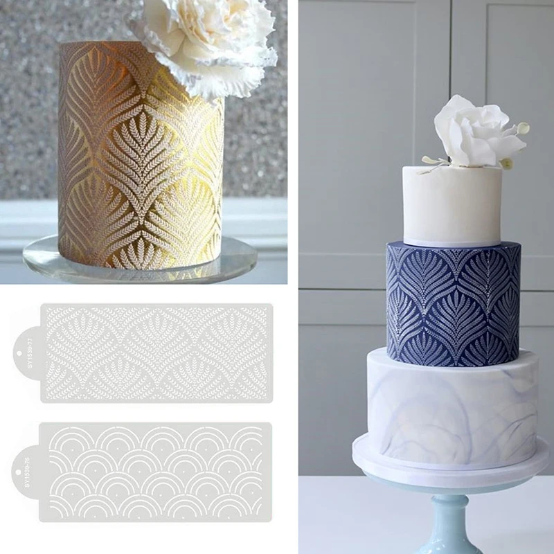 Cake-Stencil-Mold-Wheat-Spike-Heart-Butterfly-Pattern-Plastic-Lace-Cake ...
