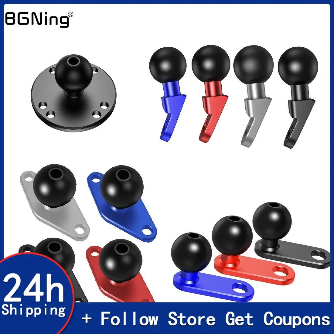 1-inch-Ball-Head-Adapter-Mount-Motorcycle-Bicycle-Rearview-Mirror ...