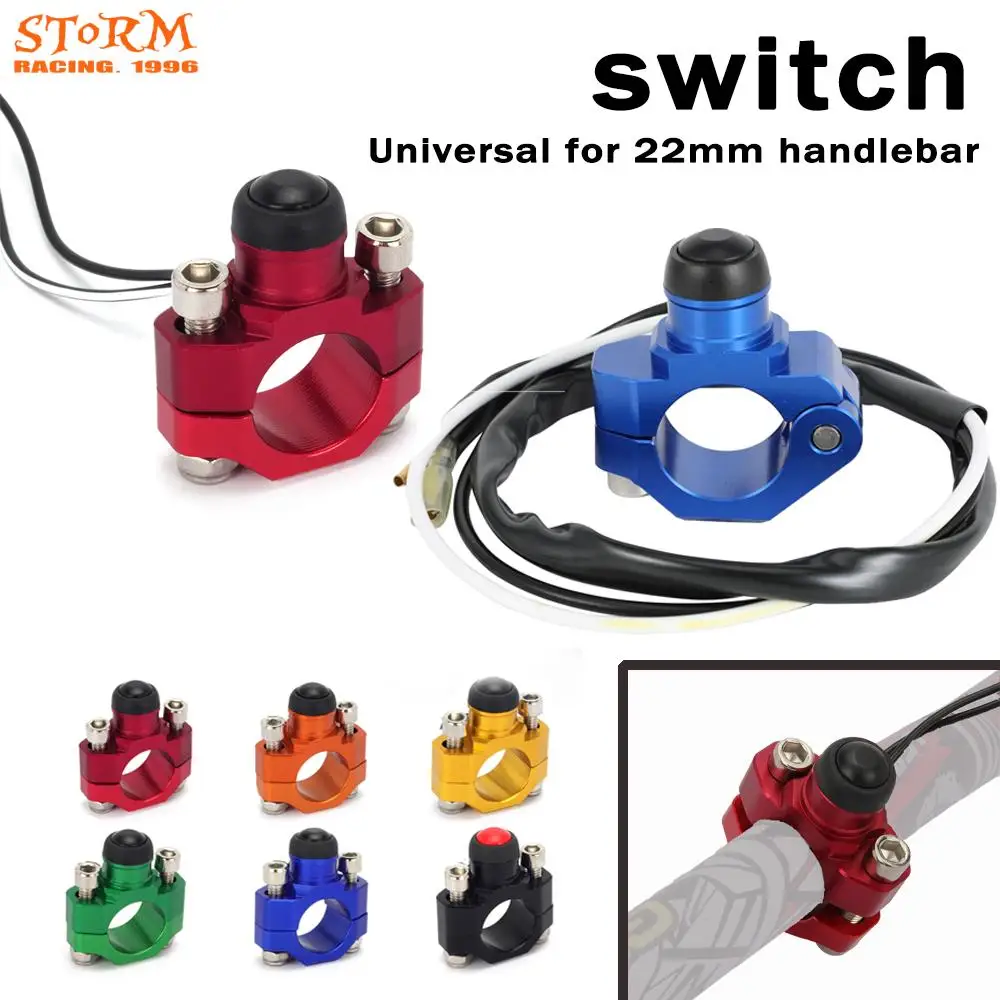 CNC-Motorcycle-Universal-Stop-Start-Kill-Switch-Button-With-Rotating ...