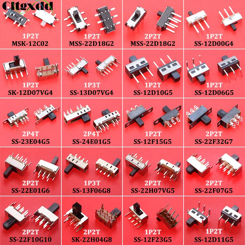 10x Slide Switch Micro Power Toggle Switch Single and Double row Direct ...
