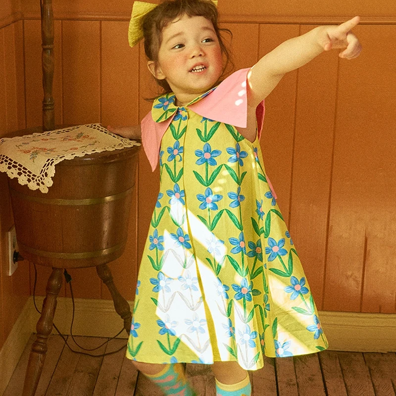 Cute-Bowknot-Design-Baby-Girl-Dress-Doll-Neck-Childlike-Summer ...