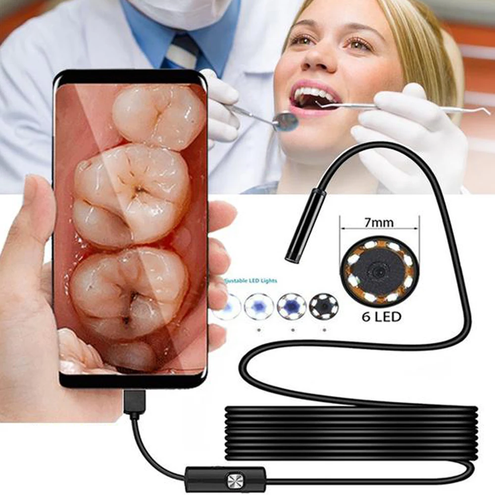 7mm 6LED 640*480 HD Digital Zahnarzt Endoskop Wasserdichte Endoskop ...