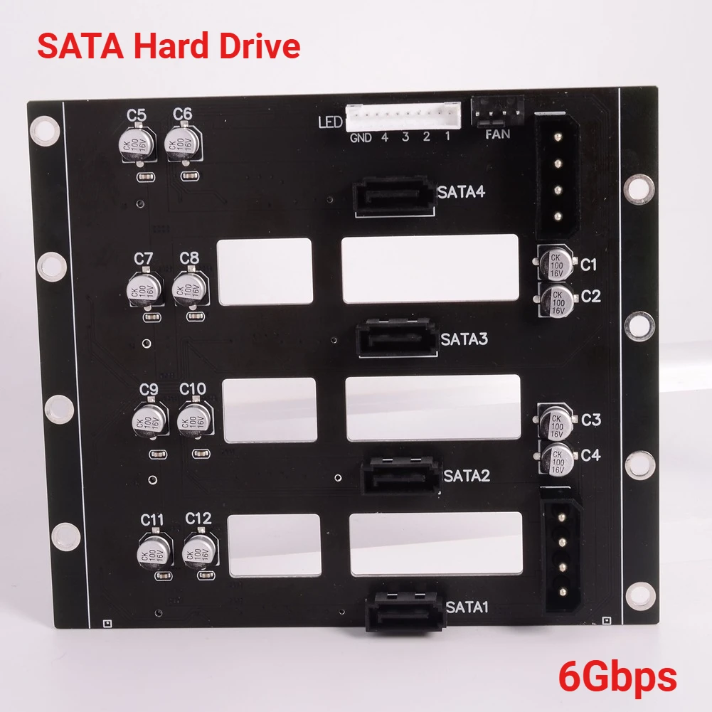 SATA Hard Disk Drive Backplane Nas Storage Card Server Expansion Board ...
