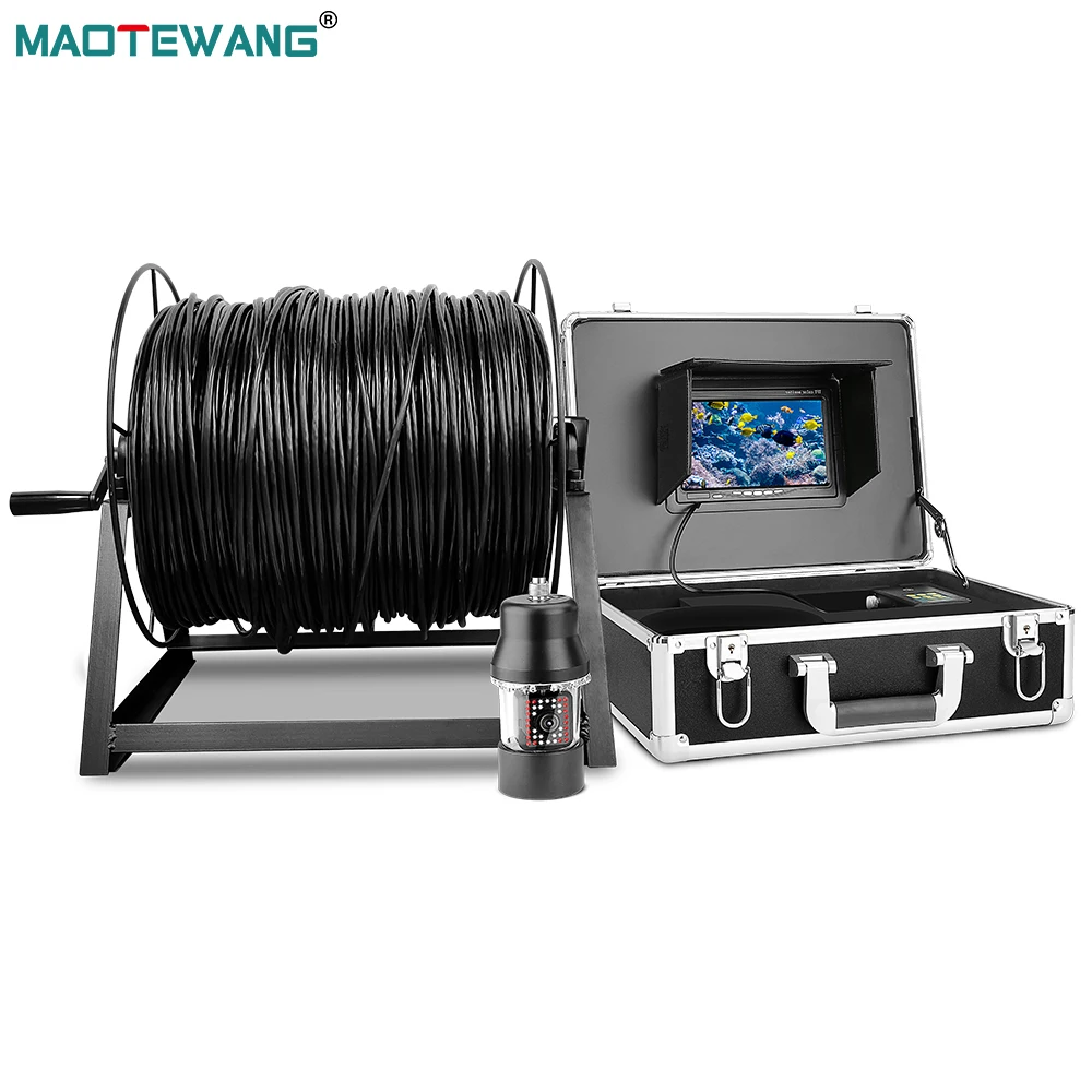 200M Underwater Fishing Camera 7" TFT DVR Screen IP68 Waterproof 38 ...