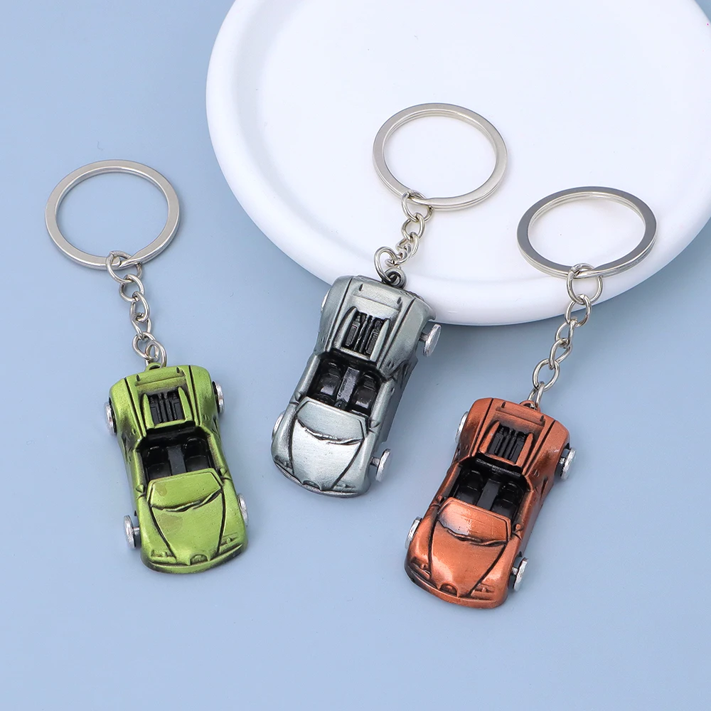 Creative Mini Car Shape Key Chain 3 Color Vintage Metal Convertible ...