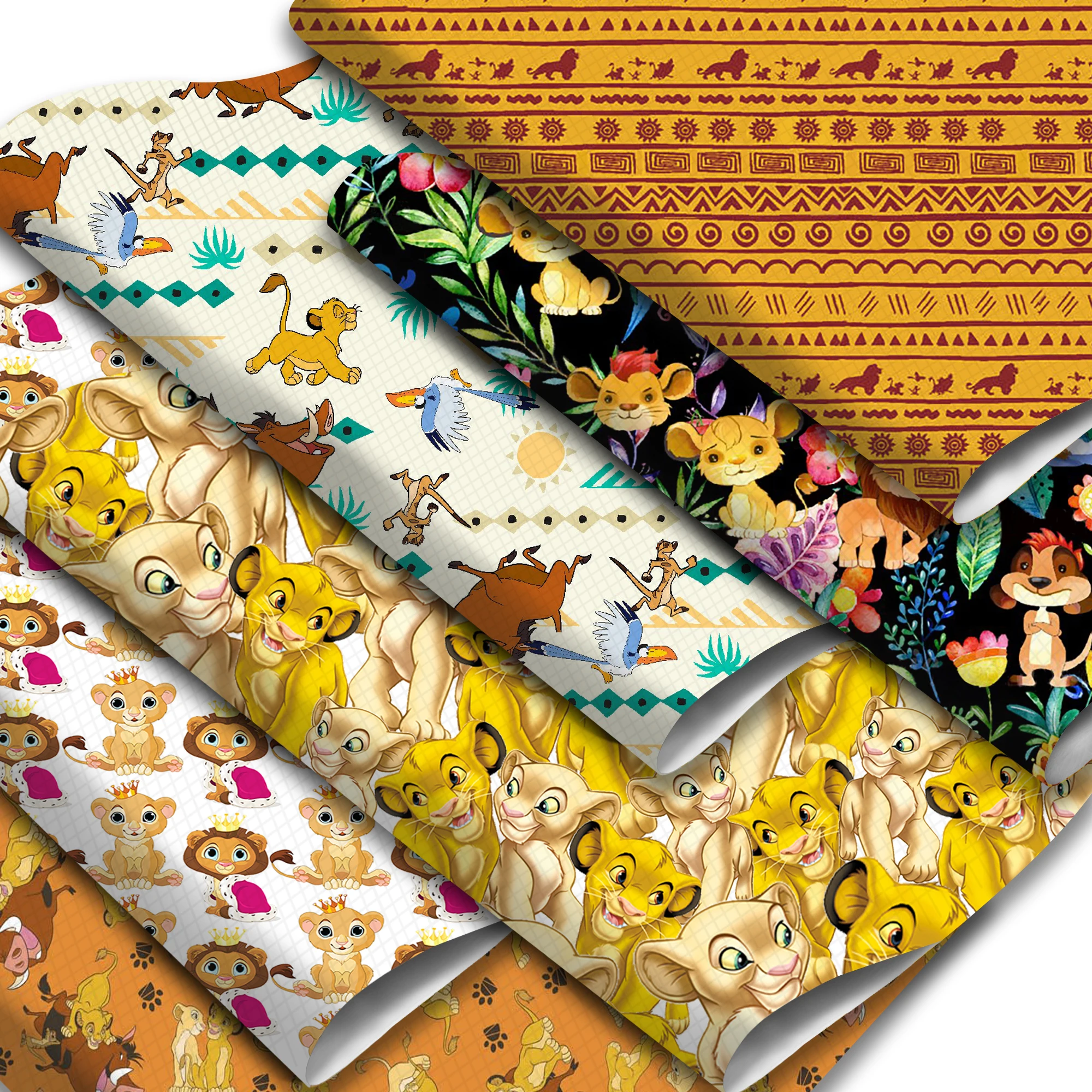 Disney-princesa-o-rei-le-o-20-33cm-folhas-de-couro-sint-tico-tecido ...