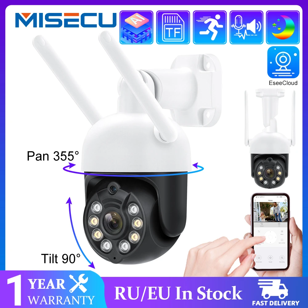 MISECU PTZ WIFI IP Dome Speed 3MP Camera Outdoor Waterproof Wireless Surveillance Security CCTV ...