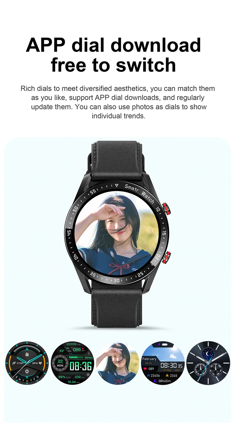 New Smart Watch AMOLED ECG PPG Watch