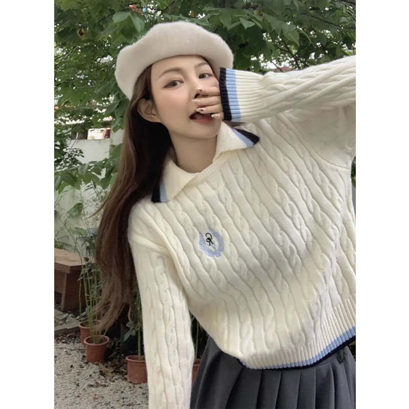 2023-New-Autumn-Baggy-Long-Sleeve-Sweater-Lady-Lapel-Design-Knitwear ...