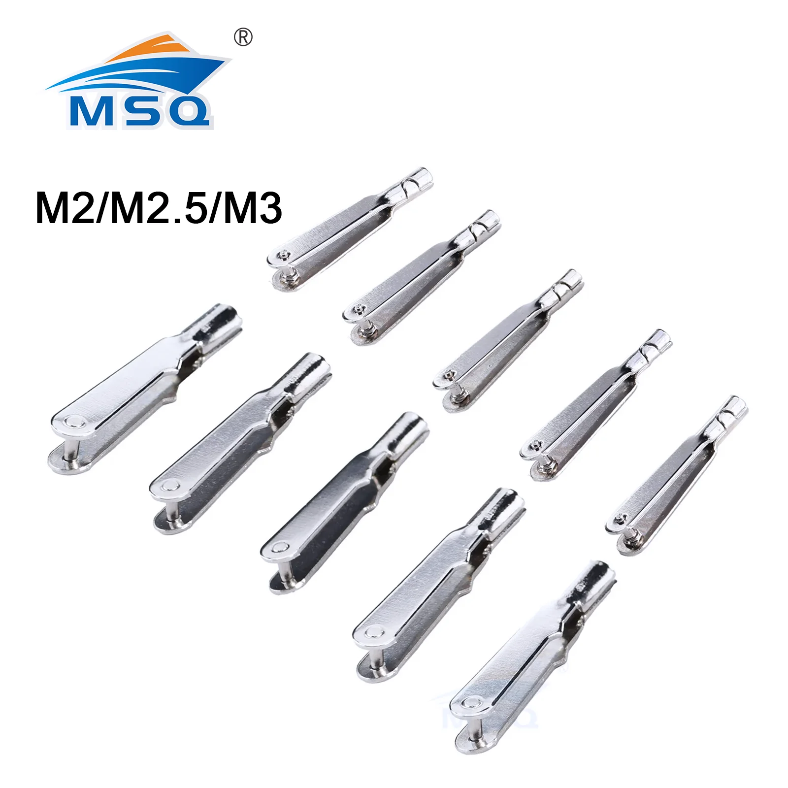 10PCS M2 M3 M2.5 Metal Iron Clevis Chuck Pull Rod Connector Clamp Horn ...