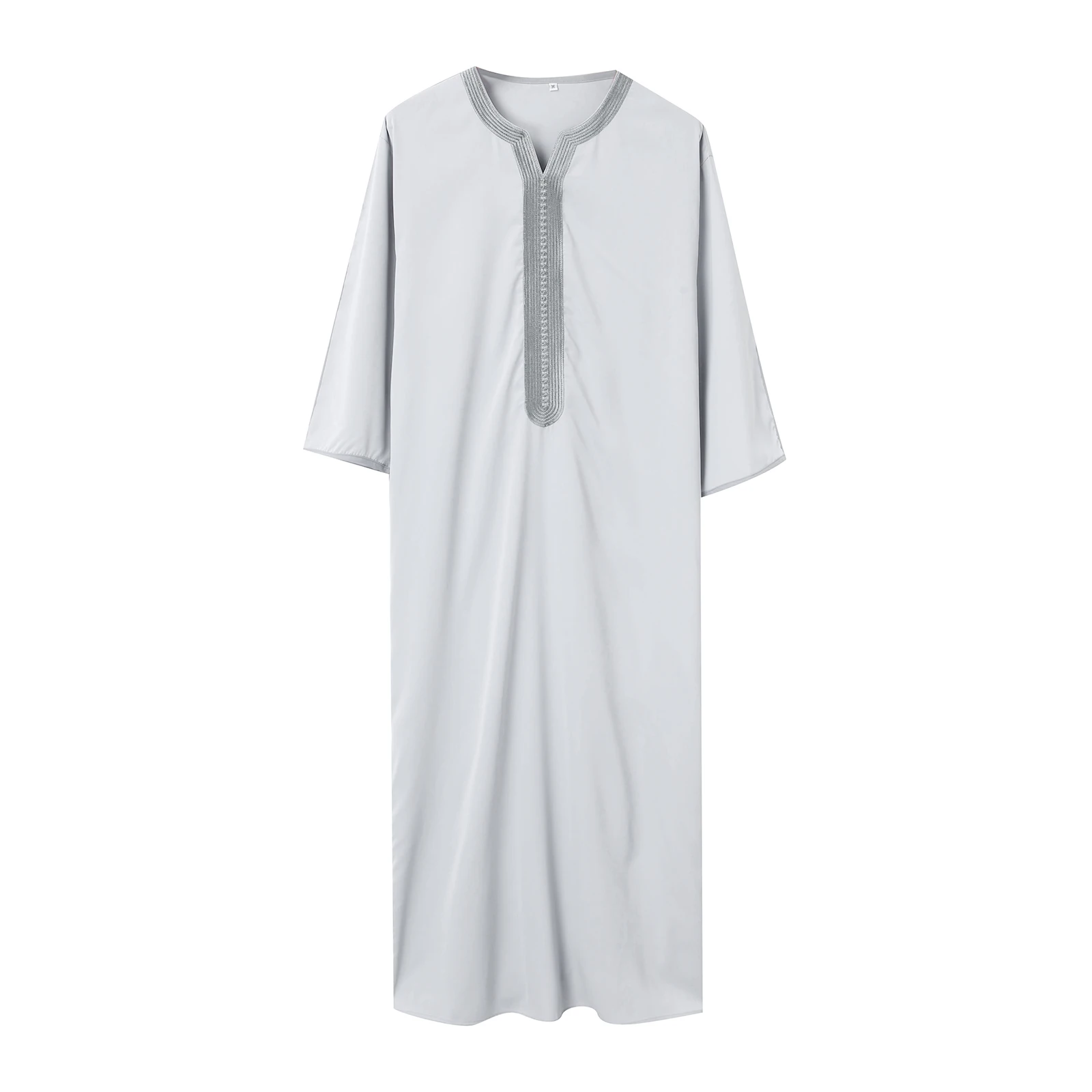 2023 Summer New jubah Muslim Men's Robe Short Sleeve Embroidered Arab ...