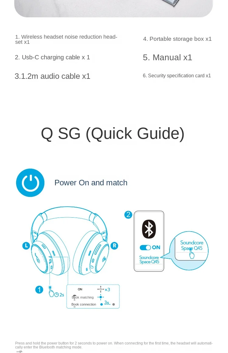 SOUNDCORE Audífonos Soundcore Space Q45 con Cancelación de ruido ...